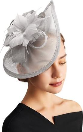 Dreshow Fascinator Chapeaux Tea Party Chapeau Vintage Pilulier Chapeau Bandeau Cocktail Chapeaux pour Filles et Femmes