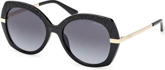 Guess Femme, Accessoires, Noir, Taille: 55 MM Occhiali da sole