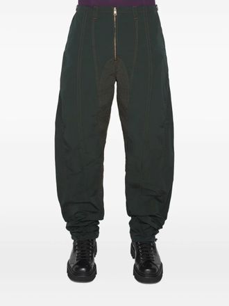 MUGLER Hose mit Eins&auml;tzen - Gr&uuml;n