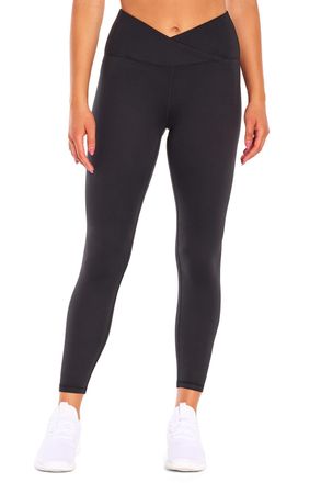 Balance Collection Damen Crossover Hohem Bund Leggings, Schwarz, M