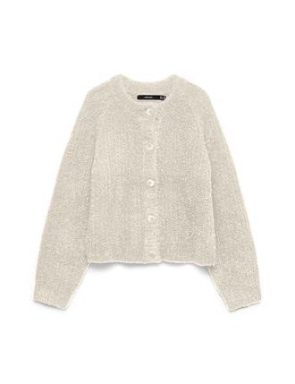 Vero Moda Vmcarmen Ls O-Neck Cardigan, Bouleau, XL Femme