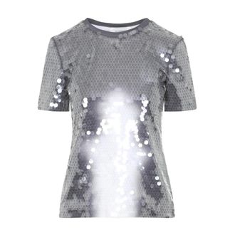 Sportmax Kibbutz Pailletten T-Shirt - - Tops - Damen - Grau - S