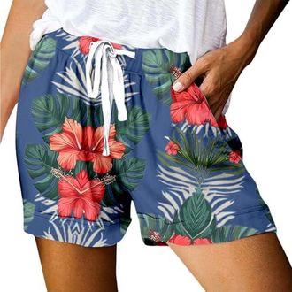 Generic Short a Frange Femme Bermuda Enceinte Bleu Paper Denim Sculptant Paillettes 2022 3 Extensible Slim Haut Dechire Sportswear Hawaien Ceremonie Fonc&eacute; Bou