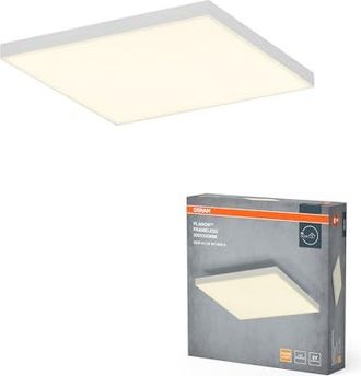 Osram Planon Frameless rahmenlose Panelleuchte in Weiß mit fortschrittlicher LED-Technik, 19 W, quadratische Form (300 x 300 mm), warmweiße Lichtfarbe bei 3