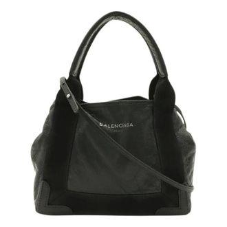 Balenciaga Pre-owned Sac Cabas Cuir Marine 2way - Femme - Pre-owned - Noir - Taille: ONE Size