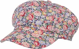LIPODO Casquette Gavroche Little Flowers Femme - DEte Motif Floral de Soleil avec Visiere, Ferme a lArriere Ete Printemps-ete - M (57-58 cm) Bleu Fonce
