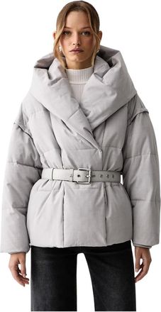 Patrizia Pepe Doudoune ceintur&eacute;e - Femme - Vestes - Gris - Taille: 40 FR