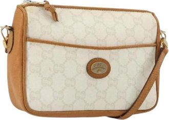 Gucci Sac bandouli&egrave;re vintage en toile GG PVC pr&eacute;-poss&eacute;d&eacute; - Femme - Pre-owned - Blanc - Taille: ONE Size
