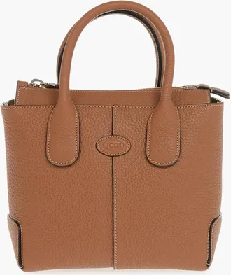 Tod's Hammered Leather Handbag With Removable Shoulder Strap Tods