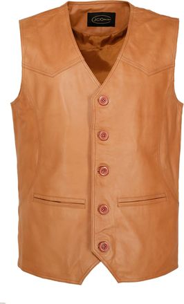 JCC Herren Lederweste Pramo 2 Cognac XXL
