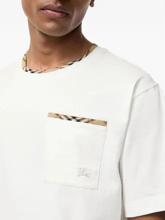 Burberry Check T-Shirt - White