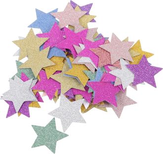 Lurrose 300 St&uuml;ck Buntes Konfetti Party Deko Sternen Glitzer Mix Leichtes Bastelkonfetti f&uuml;r Silvester Hochzeit Kinderparty Valentinstag f&uuml;r Feierlichkeiten u