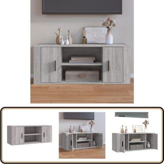 vidaXL Vidaxl - Meuble tv Sonoma gris 100x35x40 cm Bois dingénierie - Meubles Tv - Meuble Téléviseur - Rangement Tv - Unité Tv - Support Tv