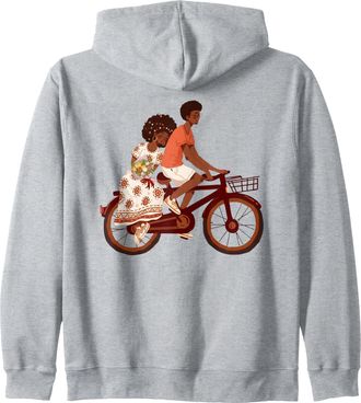 Only You Süße afrikanische Paar-Fahrradtour Kapuzenjacke