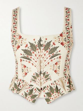 Agua Bendita Haut En Lin Imprim&eacute; &Agrave; Volants Eslabon Andes - Multicolore