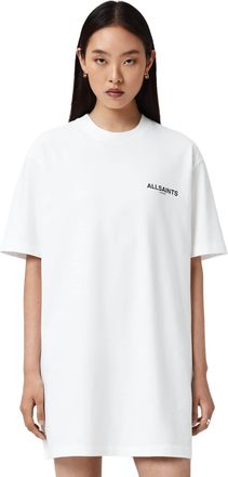 AllSaints Allsaints Womens HALIS Tee Dress Mini Length Dress, White, L