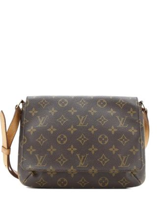 Louis Vuitton Musette Tango Handbag Monogram Canvas shoulder bag - Marron