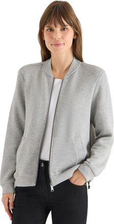 Cecil Softe Piquée Jacke luna grey melange XXL