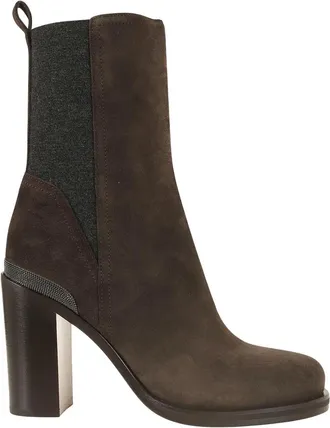 Brunello Cucinelli Femme, Chaussures, Brun, Taille: 37 EU Paire de bottines &agrave; talon