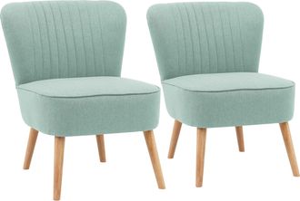 Oviala 2 Sessel im Kr&ouml;tenstil aus Stoff, hellblau