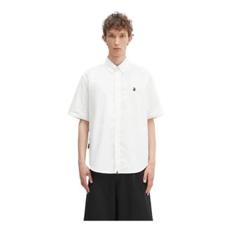 A Bathing Ape One Point Oxford Relaxed Button-Down Hemd - - Shirts - Herren - Wei&szlig; - XL