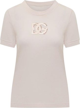 Dolce & Gabbana Femme, Tops, Rose, Taille: 40 FR T-shirt M/corta Giro