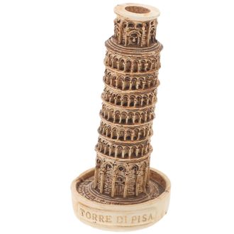 BESPORTBLE Miniatur Schiefer Turm von Pisa aus Kunstharz Handgefertigtes Architekturmodell Kompakte Italienische Geb&auml;udeskulptur f&uuml;r Schreibtisch und Wohnraumdek
