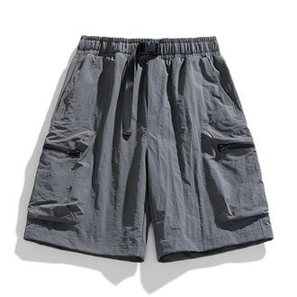 Generic Short court pour homme UPF50+ Short cargo d&eacute;t&eacute; en soie glac&eacute;e Loose Tendance Casual Sports, gris, 4XL