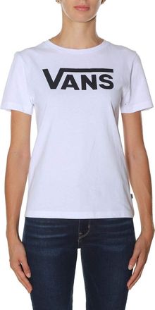 Vans Damen Flying V Crew T-Shirt, Wei&szlig; (White Black), 12 (Herstellergr&ouml;&szlig;e: Large)
