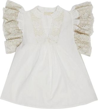 Ulla Johnson Femme, Blouses et Chemises, Beige, Taille: 34 FR Jolie Top &agrave; Manches Volant&eacute;es