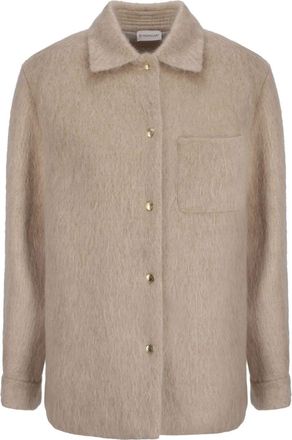 Moncler Hemd mit Logo-Applikation - Nude