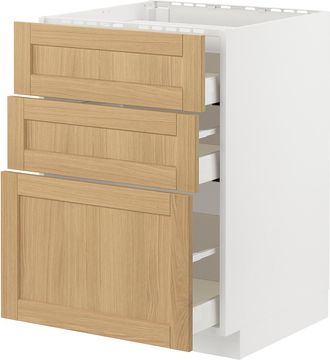 IKEA METOD / MAXIMERA Unterschr.f Kochf/3 Fronten/3Sch