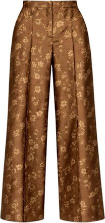 Max Mara Femme, Pantalons, Brun, Taille: 38 FR Wide Pantalons