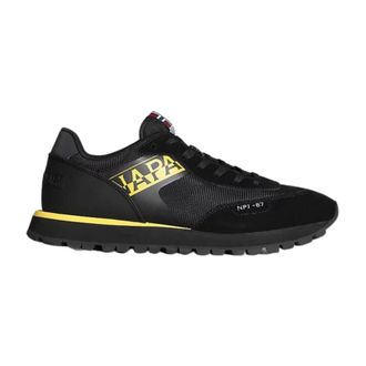 Napapijri Schwarze Leder/Stoff Sneakers - - Shoes - Herren - Schwarzk - 41 EU