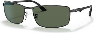Ray-Ban Rb3498 Sonnenbrillen Schwarz Fassung Grün Glas 61-17