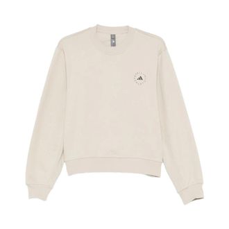 adidas by Stella McCartney Logo Graphic Print Rundhals-Sweatshirt - - Sport - Damen - Beige - M