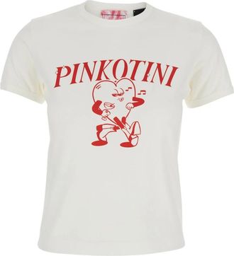 Pinko Pinko, Femme, Tops, Blanc, Taille: 38 FR Intenso T-shirt Jersey St