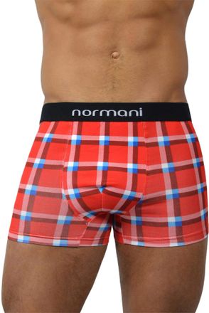 Normani 4 x Herren Boxershorts Bequeme Unterhosen für Männer - Retroshorts mit hohem Baumwollanteil und bunten Motiven Farbe Retro Square Red Größe XXL