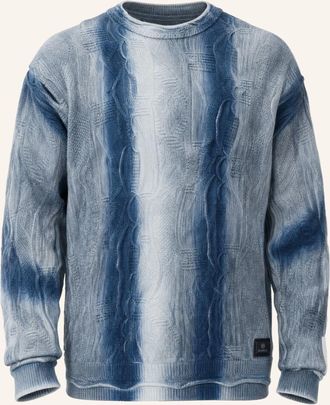 Carlo Colucci Carlo Colucci 3d-Knit Pullover - Liquid Stitches Fioritto blau