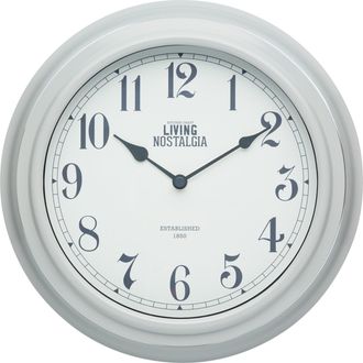 KitchenCraft Living Nostalgia Analog-Wanduhr, 25,5 cm (10 Zoll) - Antique Cream