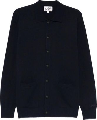 MC2 Saint Barth Homme, Pulls, Bleu, Taille: S Veste en Maille C&ocirc;tel&eacute;e