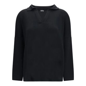 adidas by Stella McCartney Pull col polo en laine Ella - Femme - Sport - Noir - Taille: 40 FR