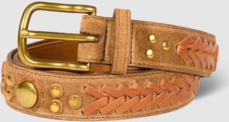 Jerome Dreyfuss Ceinture Gaucho Cuir Tabac