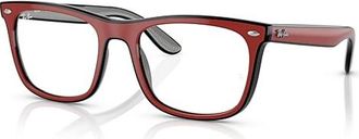 Ray-Ban Rb7209 Optics Rot/schwarz/grau Fassung Klar Glas Polarisiert 55-20