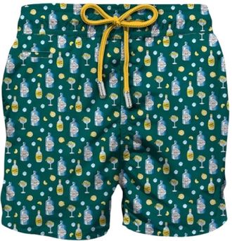 Saint Barth Homme, Maillots de bain, Multicolore, Taille: L Lighting Mid-Length Swim Shorts