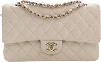 Chanel Sac bandouli&egrave;re vintage double rabat Pre-owned - Femme - Pre-owned - Beige - Taille: ONE Size