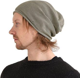 Charm by Casualbox Bonnet Extensible en Tricot Fin 100% Coton Bio Fabriqué Au Japon, Bonnet Tombant Femme DÉté, Chapeau Homme DIntérieur Mode Hiver, Idéal pour Chimio Mé