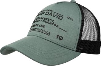 Camp David Herren Trucker Cap mit Rubber Artwork Dark Sage None