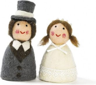 Baden Aufsteller Filz Brautpaar Eheleute Braut und Br&auml;utigam Eierw&auml;rmer