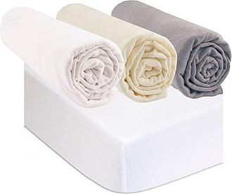 Easy dort Kit de 3 Draps housse 40x80 cm Berceau Couffin Nacelle + 2 Protèges matelas taille 40x80 cm | 100% Coton Bio | Multi | Ultra doux, Respirant | Sommeil